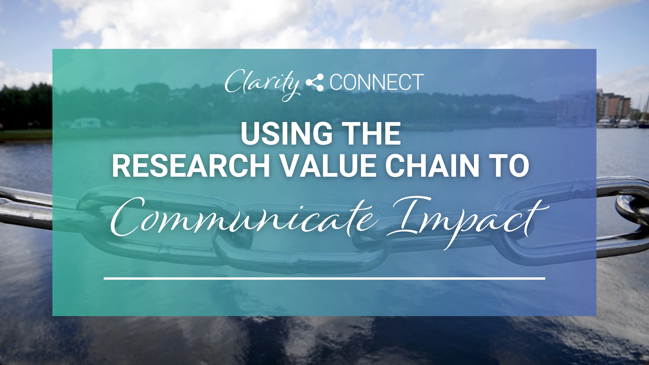 Using the Research Value Chain to Communicate Impact Clarity Connect Inc.