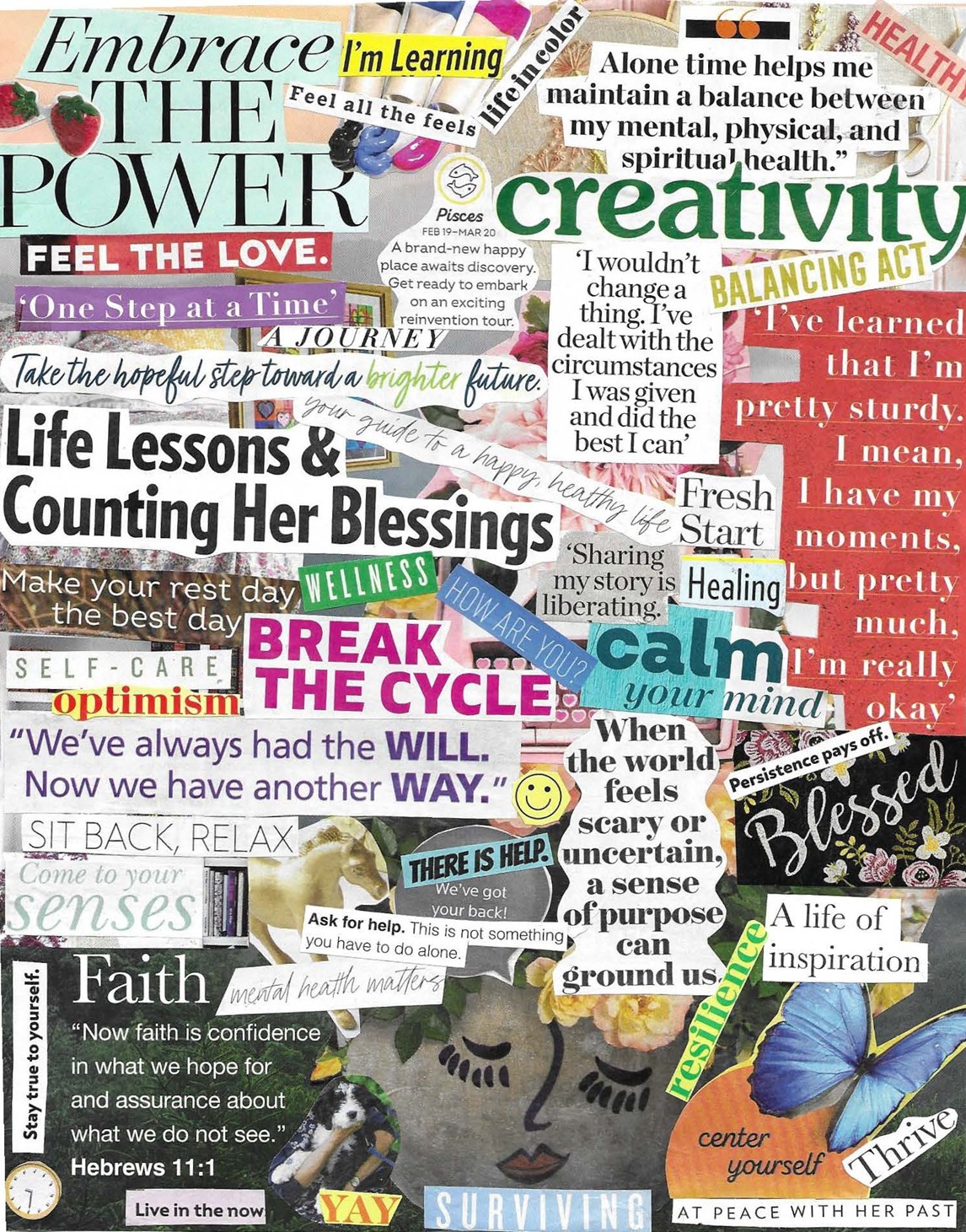 Modern Mindfulness: "Time to BE" Collage