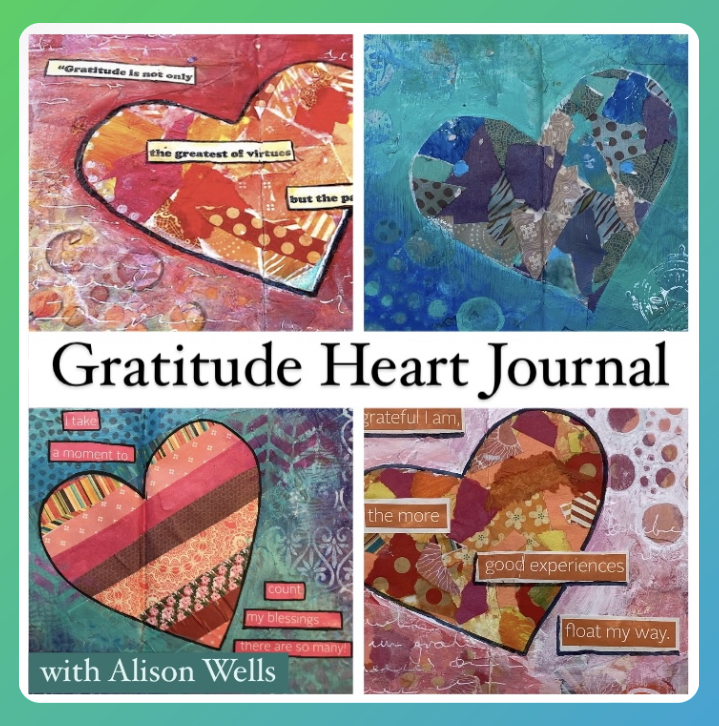 Gratitude Heart Journal Art Course - Alison Wells Art