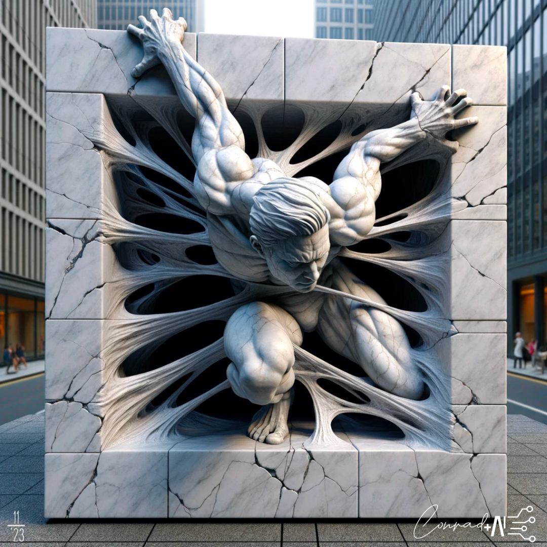 Breaking Free: A Sculptural Series by Conrad+AI