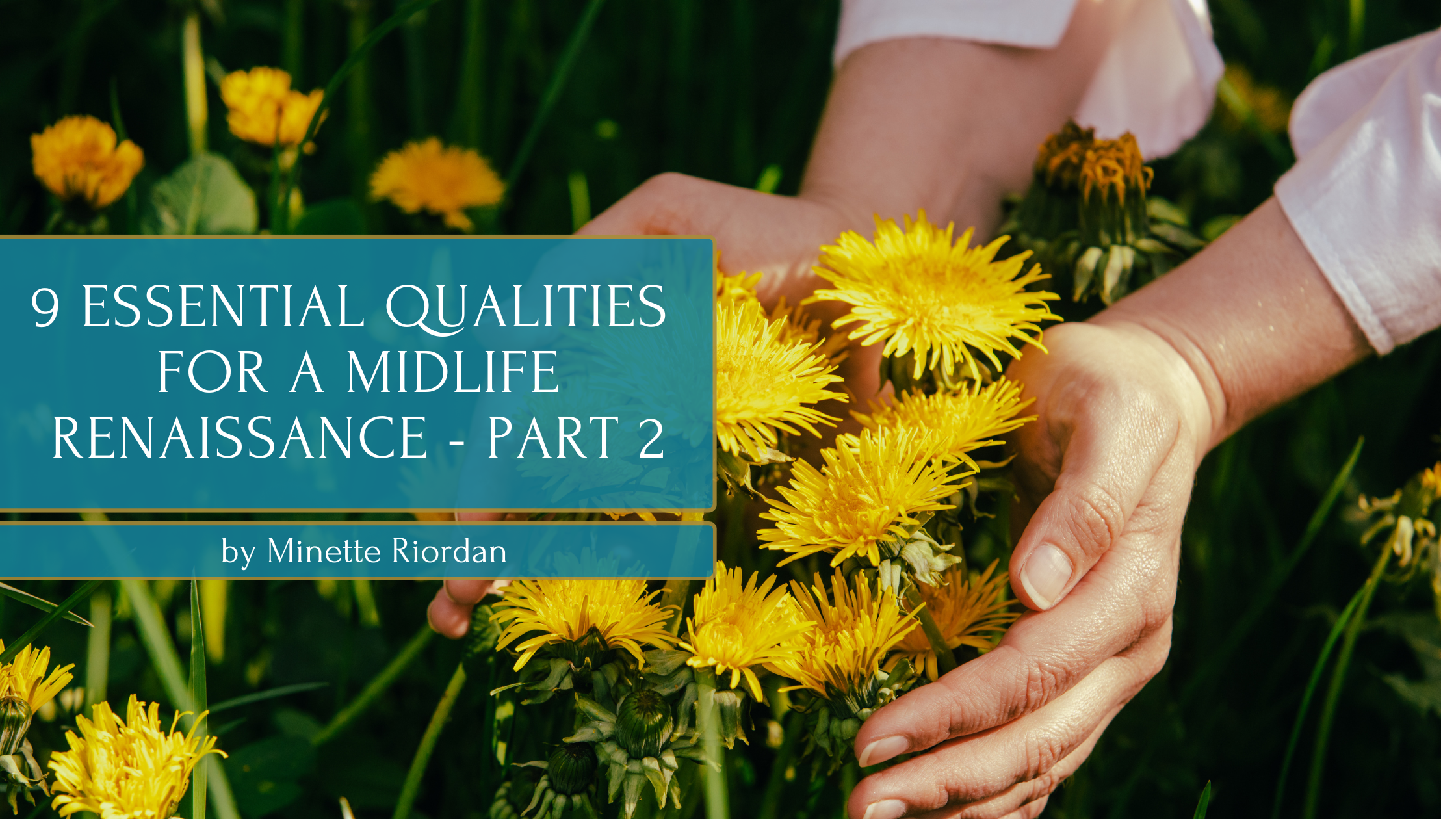Part 2: 9 Essential Qualities of a Midlife Renaissance Minette Riordan ...